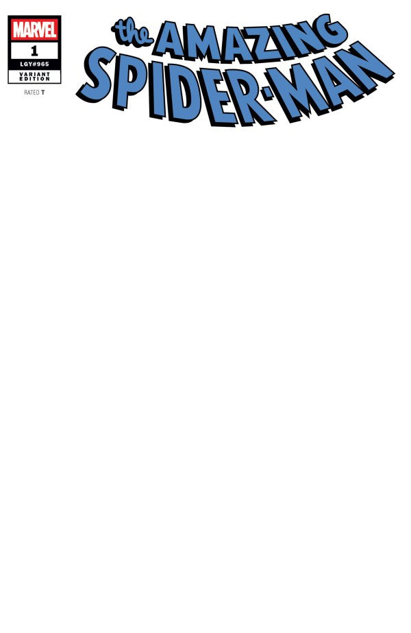 Amazing Spider-Man Issue #1 LGY#965 April 2025 Variant Cover Blank Com ...