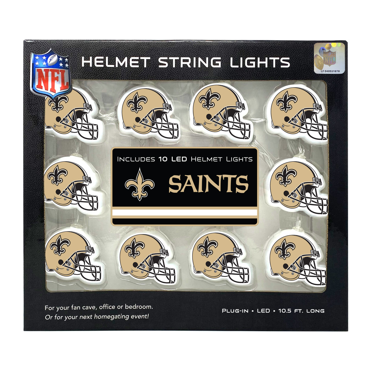 Saints LED Helmet String Lights – JP Sports
