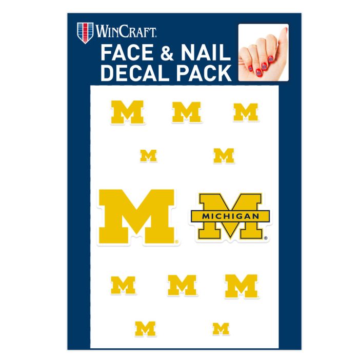 Michigan Nail Cals - Face and Nail Decal Pack – JP Sports
