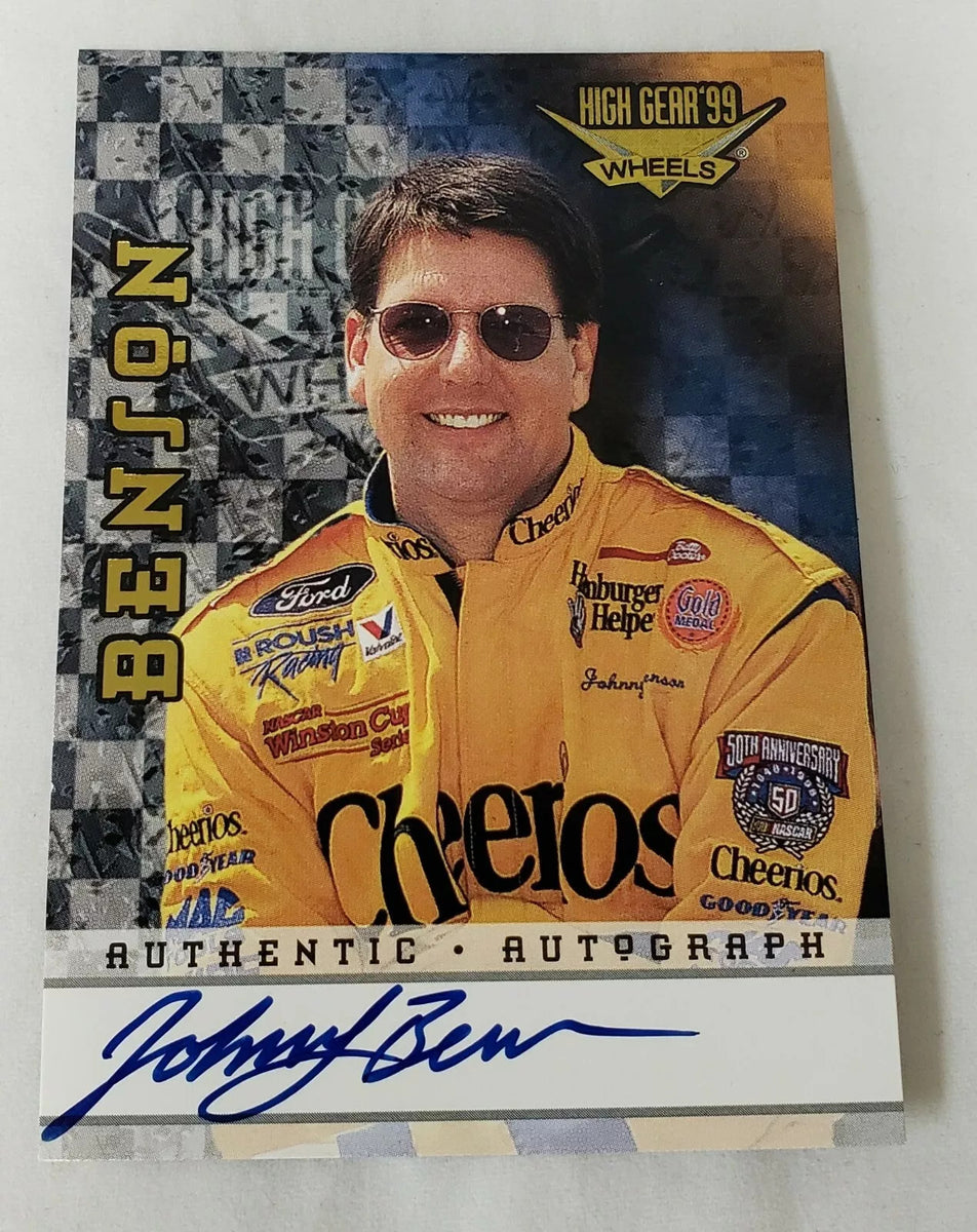 Johnny Benson 1999 Authentic Wheels Signature #292/350 Autographed Sin ...